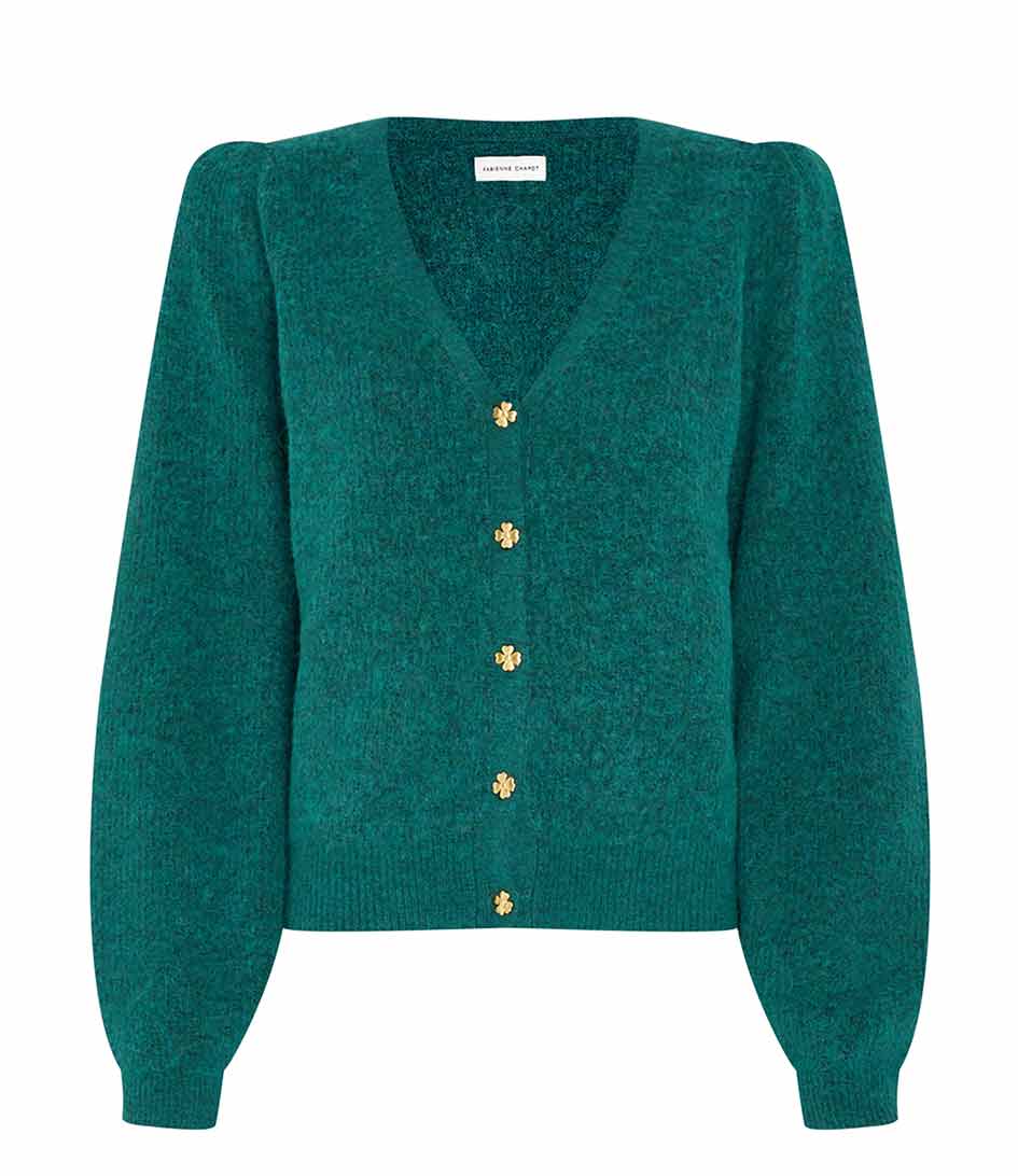Fabienne Chapot Cardigan Sally Cardigan Long Sleeve Deep Teal (4608 ...